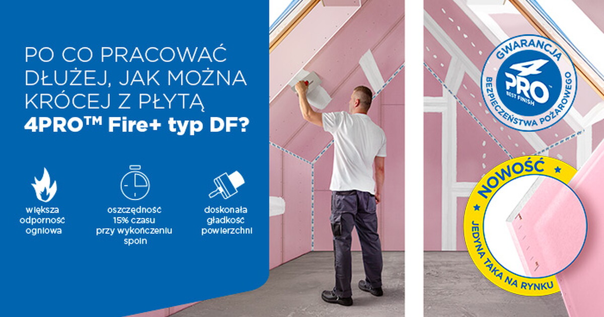 Nowe 4PRO Fire+ typ DF | Rigips